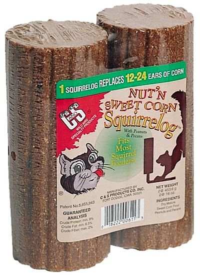 Sweet Corn Squirrelog Refills 16 oz. 24/Pack, Sweet Corn Squirrel Logs ...